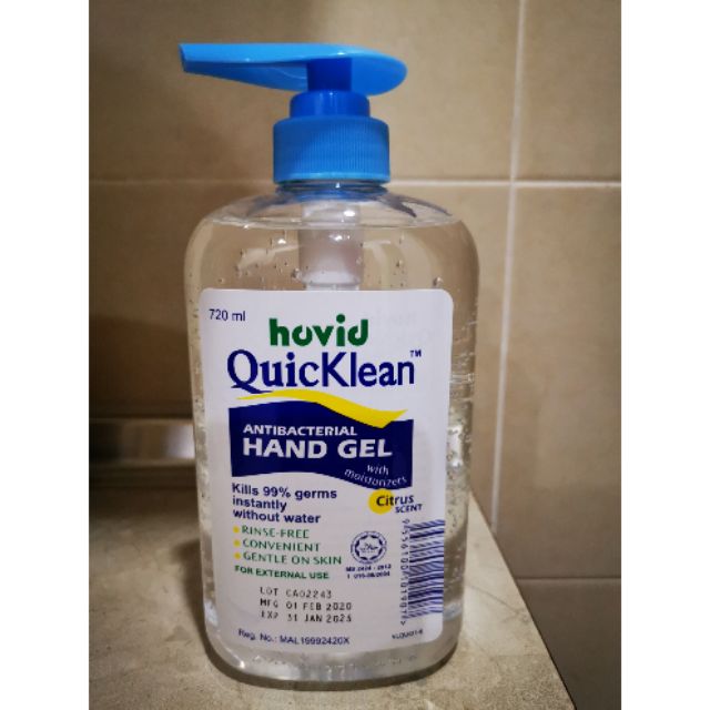 Hovid Quicklean Instant Antibacterial hand sanitizer 720ml | Shopee ...