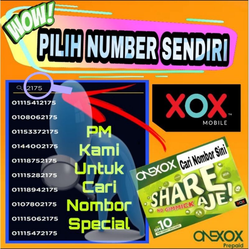 Pilih Number Sendiri/Choose Your Own Number/ 6/12 Months Validity ...