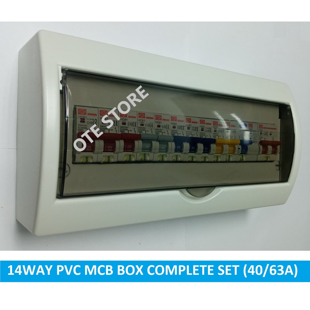 14WAY PVC MCB BOX COMPLETE SET (40A / 63A) (UMS) | Shopee Malaysia