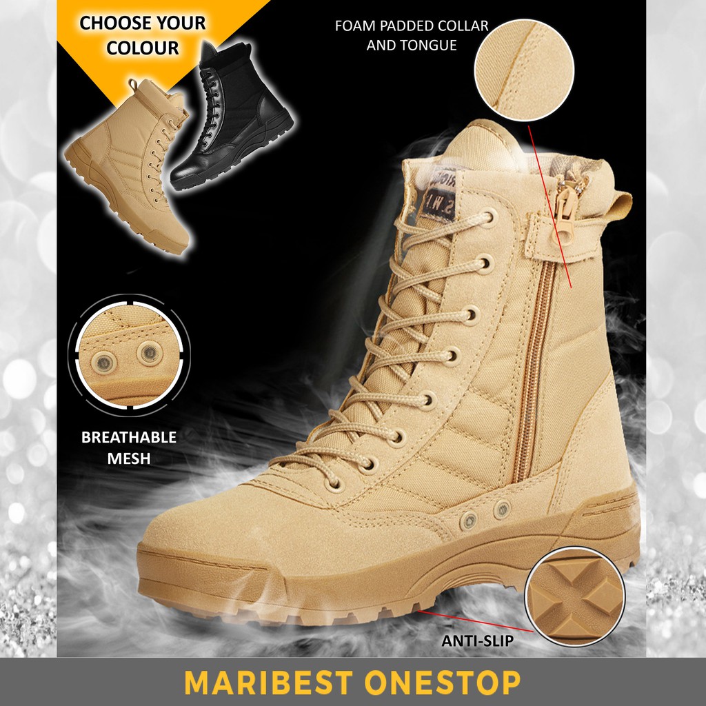 Army Unisex Outdoor Tactical Boots Swat Boots Combat Boots Kasut ...