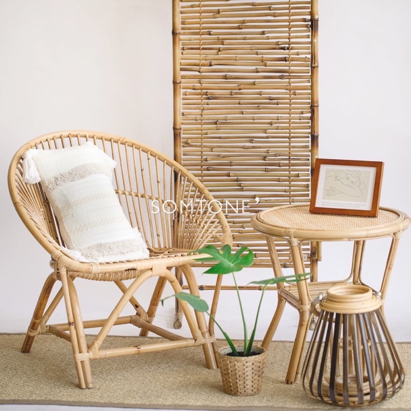 De Summer Chair Luxury Rattan Manau Lounge Chair Kerusi Rotan for ...