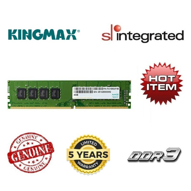 Kingmax DDR3 LONG-DIMM RAM 4GB (1333MHz) | Shopee Malaysia