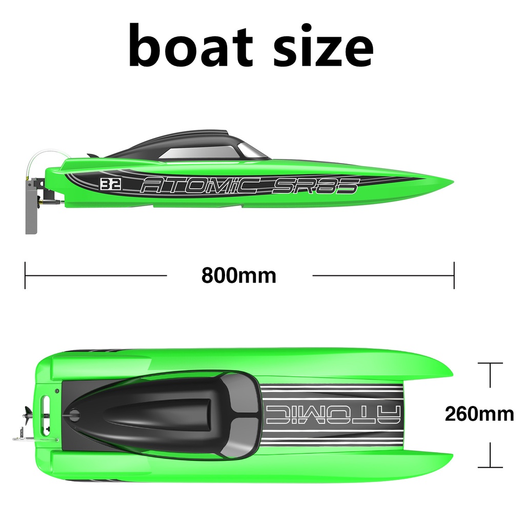 VOLANTEXRC ATOMIC SR85 80kmh RC Boat Racing High Speed With Auto Roll ...