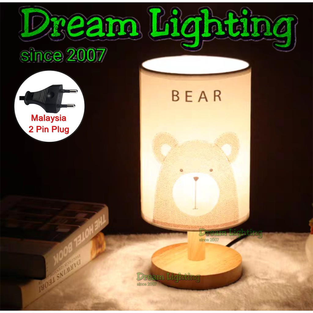 Dream Lighting / Wood Table Lamp Night Light Decorative Desk Lamp ...