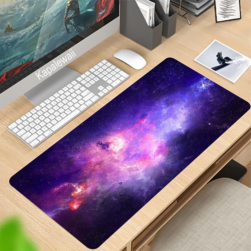 Blue Purple Cloud Space Mousepad Gaming Mouse Pad Locked Edge Gamer ...