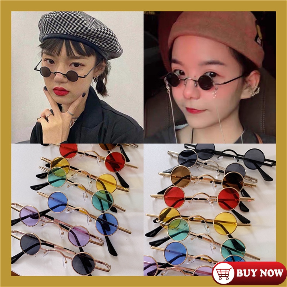 FS Super Small Round Retro Sunglasses Men and Women Style Mini Funny ...