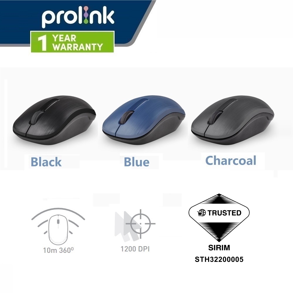Prolink Wireless Optical Mouse 1200DPI Power Saving, Smooth and ...