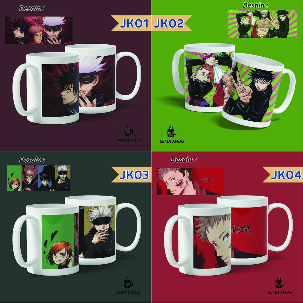 Mug JUJUTSU KAISEN GOJO SATORU SUKUNA ITADORI Gift ANIME Glass Cup ...