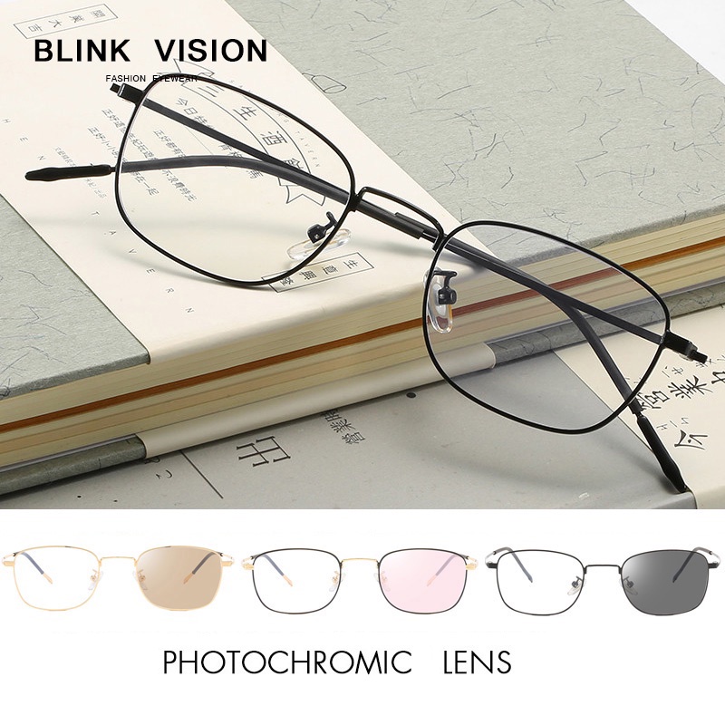 Blink Vision Fashion Small Size Eyewear Cermin Mata Square Glasses UV ...