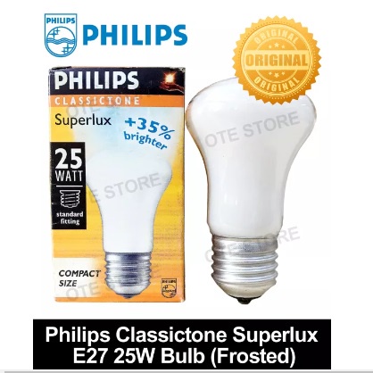 Philips Classictone Superlux E27 B22 25W 40W 100W Bulb (Frosted) | Shopee Malaysia