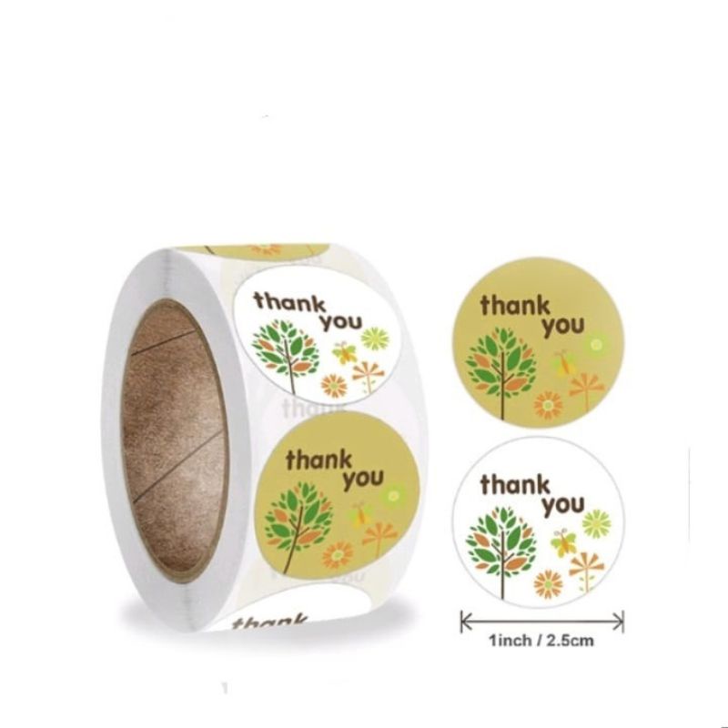 READY MADE 500 pcs Thank You Wedding Gift Sticker Label Seal Pelekat ...