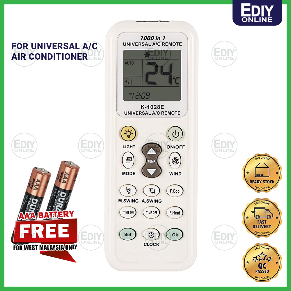 Universal Multi Air Cond Aircond Conditioner Remote Control K-1028E ...