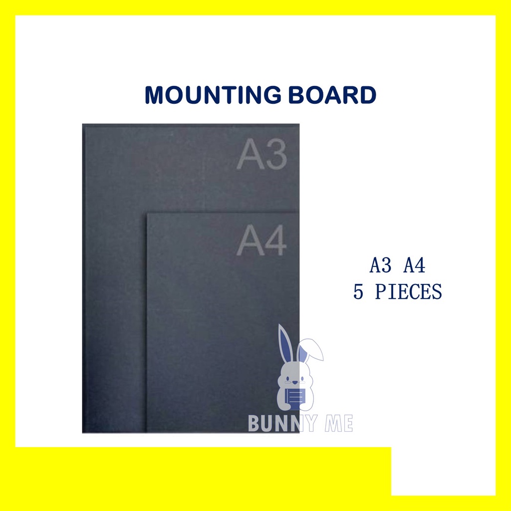 MOUNTING BOARD BLACK A3 / A4 SIZE / 5 PIECES | Shopee Malaysia