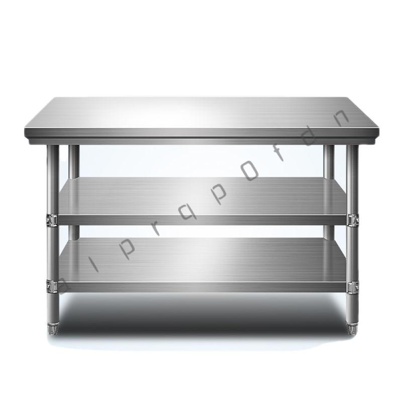 Simple storage cabinet 2-layer stainless steel kitchen cutting table ...