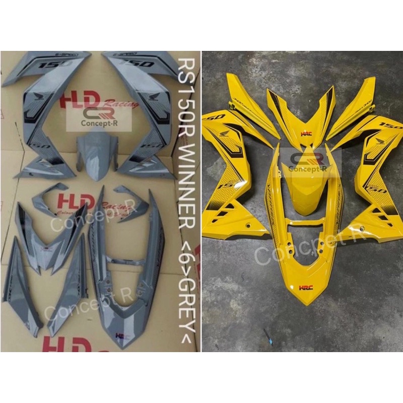 Rapido/HLD Cover Set Nardo Grey/Yellow RS150 V1/V2 Cover Set Winner ...