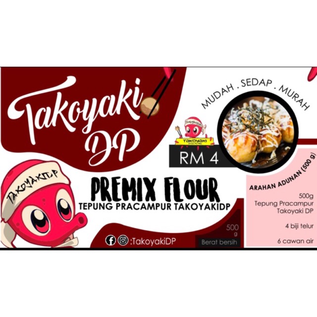 Takoyaki premix set sticker | Shopee Malaysia