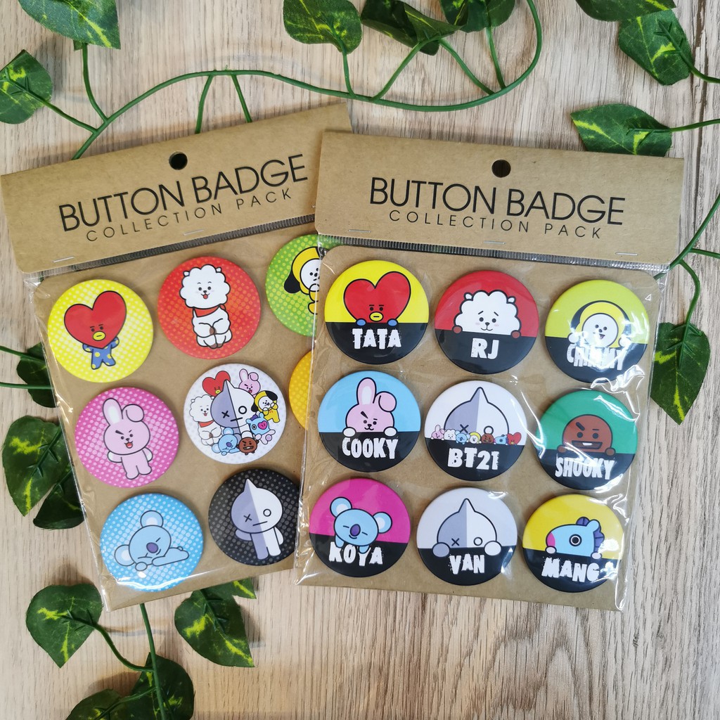 Button Badge 9pcs Pack BTS 45mm 🔥Ready Stock🔥 | Shopee Malaysia