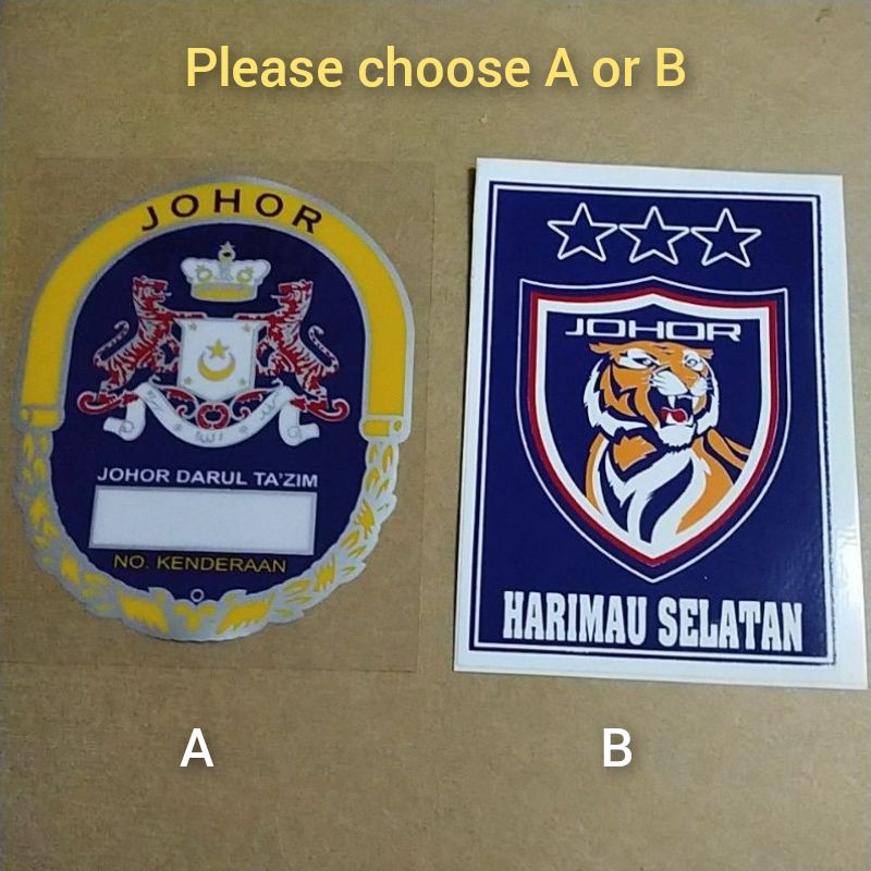 Sticker Kereta Motor Bola Sepak Malaysia Johor Kedah Negeri Sembilan ...