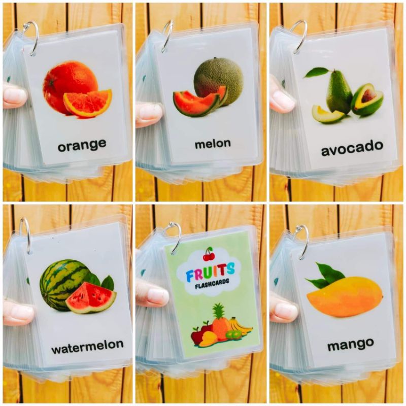 Fruits educational laminated flashcards | Shopee Malaysia