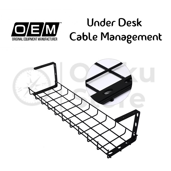 Under Desk Cable Management Solid Rack Storage Wire Management Premium ...