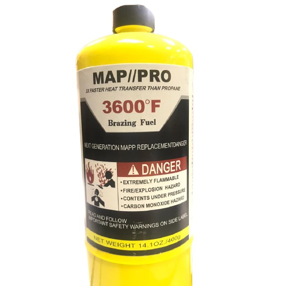 [SALES!] MAPP PRO GAS (14.1OZ/400G) 3600°F SOLDERING, BRAZING FUEL USE ...