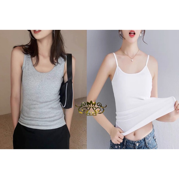 EZZE Ladies and Kid Girl Summer Singlet Simis Inner For School Work Casual Baju Inner Simis ...