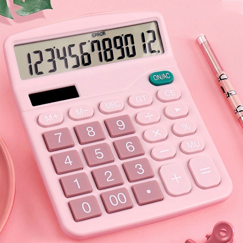[CK] Big Display Calculator 12 Digits Solar Battery Powered Office ...