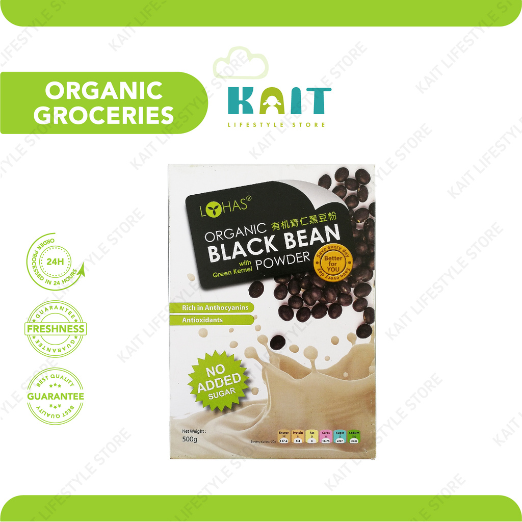 LOHAS Organic Black Bean With Green Kernel Powder (500gm)(BB:28JAN2025 ...