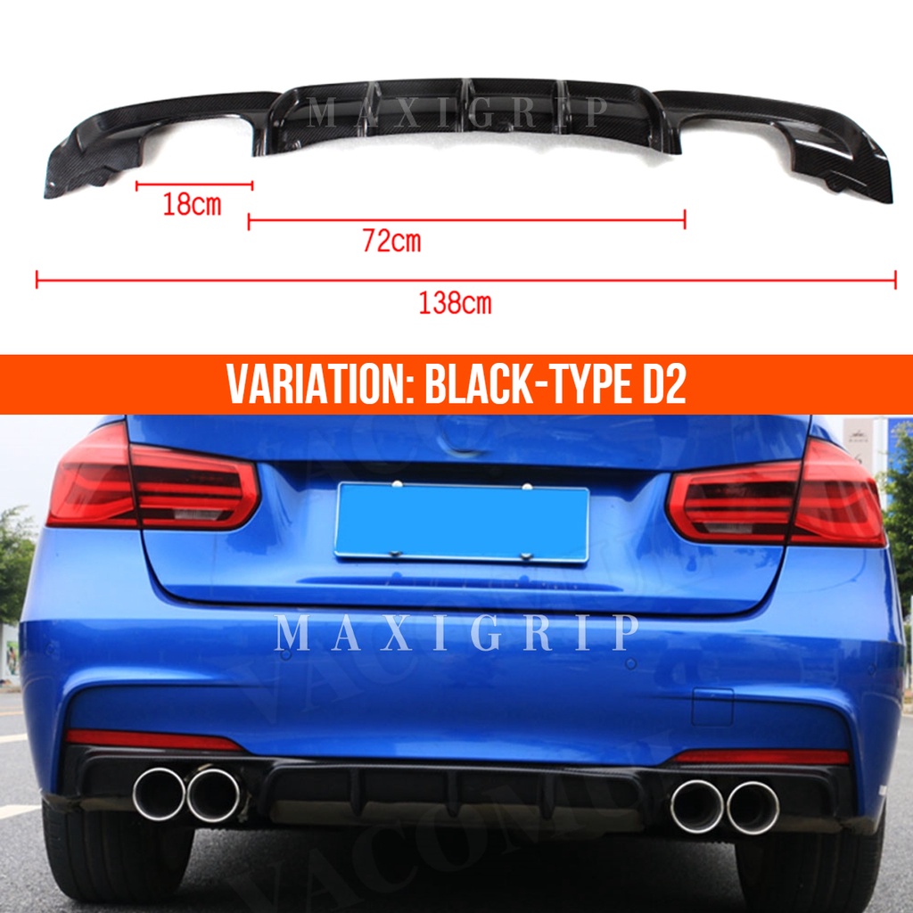 BMW 3 series F30 MP M sport diffuser lip F30 rear diffuser carbon rear ...
