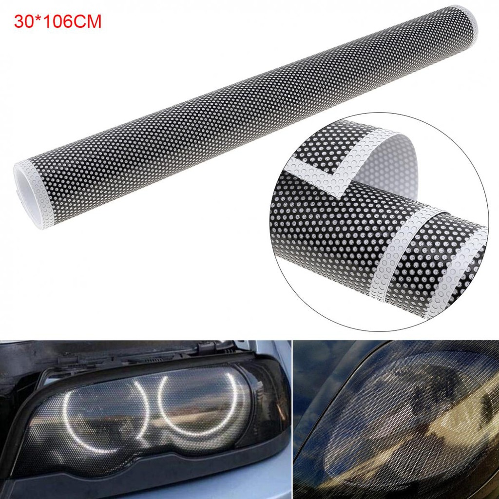 106 x 28CM PVC Car Mesh Pore Shape Automobile Lamp Repacking Sticker ...