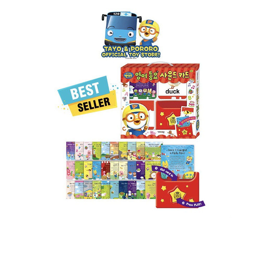 Pororo Tayo English Sound Flash Card With Music Educational Toys From ...