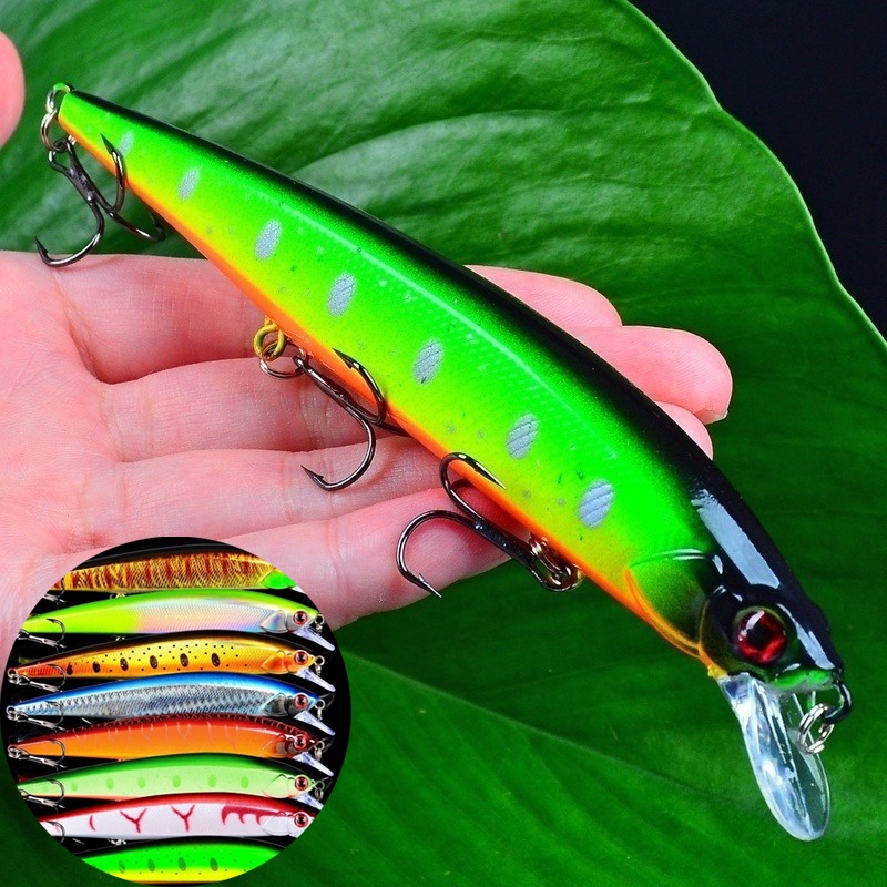 1Piece Bionic Minnow Lure Floating Fishing Lure 3D Artificial Baits ...