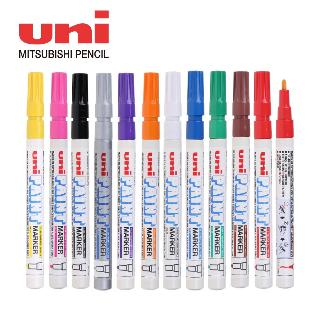 Uni Paint Marker PX 21 Fine - 15 Colors | Shopee Malaysia