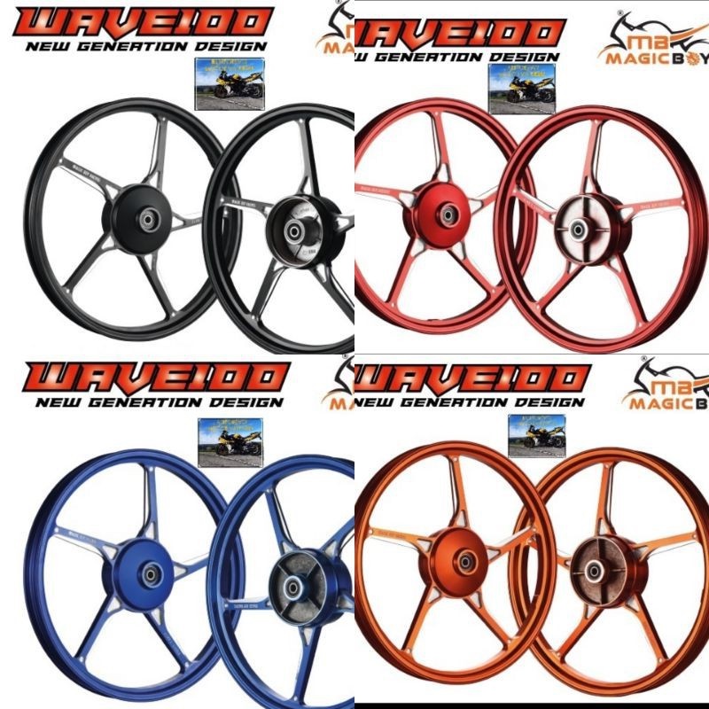 CNC 511 MAGIC BOY SPORT RIM WAVE100/ EX5 DREAM/ EX5 DREAM-FI/ EX5 CLASS 1.40/ 1.40 x 17 ( SIAP ...