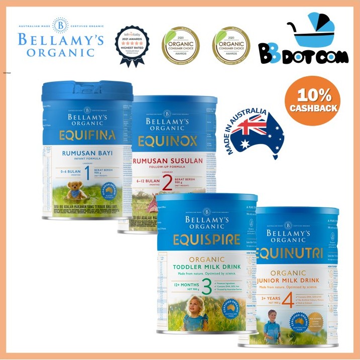 Bellamy Organic Milk Formula Powder Step 1 / Step 2 / Step 3 / Step 4 ...