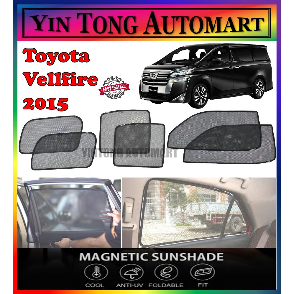 Toyota Vellfire 2015 Magnetic Sun Shade ( 6 PCs ) | Shopee Malaysia