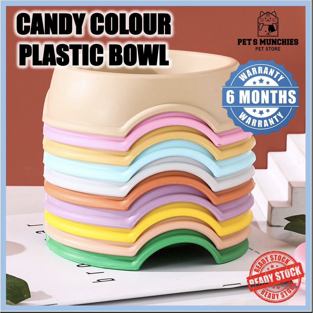 Candy Pet Plastic Feeder Bowl Mangkuk Kucing Bekas Makanan Kucing Cat ...