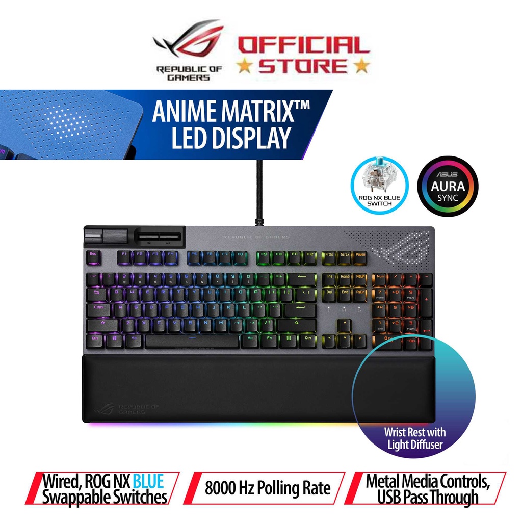 Asus ROG Strix Flare II Animate Gaming Mechanical Keyboard with AniMe ...