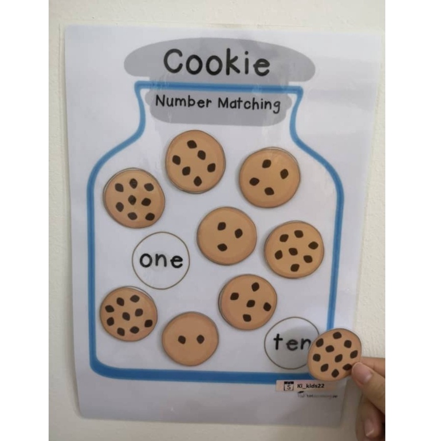 Number Recognition-Cookies Number Matching Montessori Early 数字安静书 ...