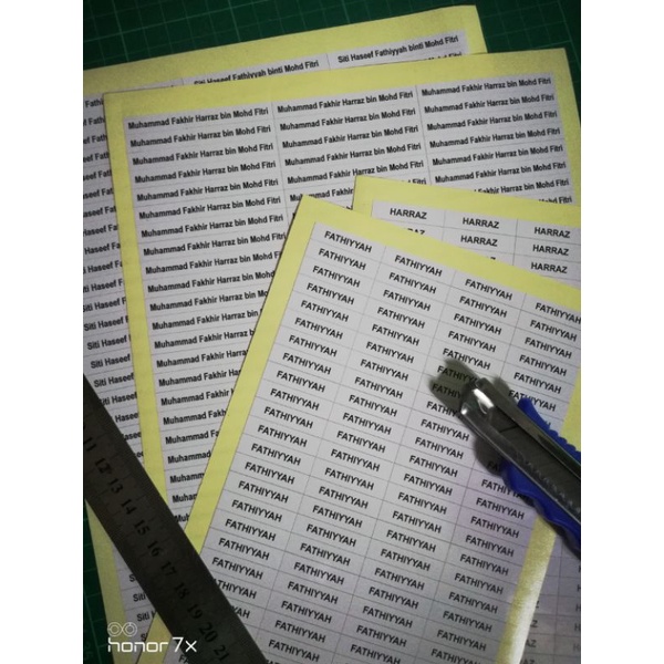 Sticker nama budak sekolah MURAH | Shopee Malaysia