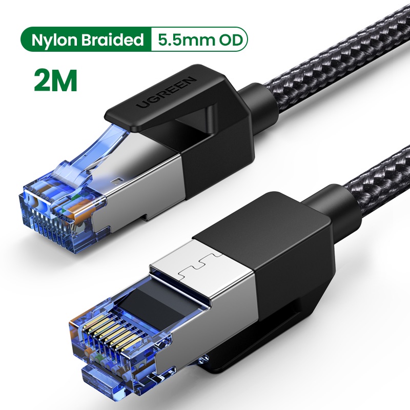 UGREEN CAT8 40Gbps Ethernet Cable 2000MHz CAT 8 Networking Nylon ...