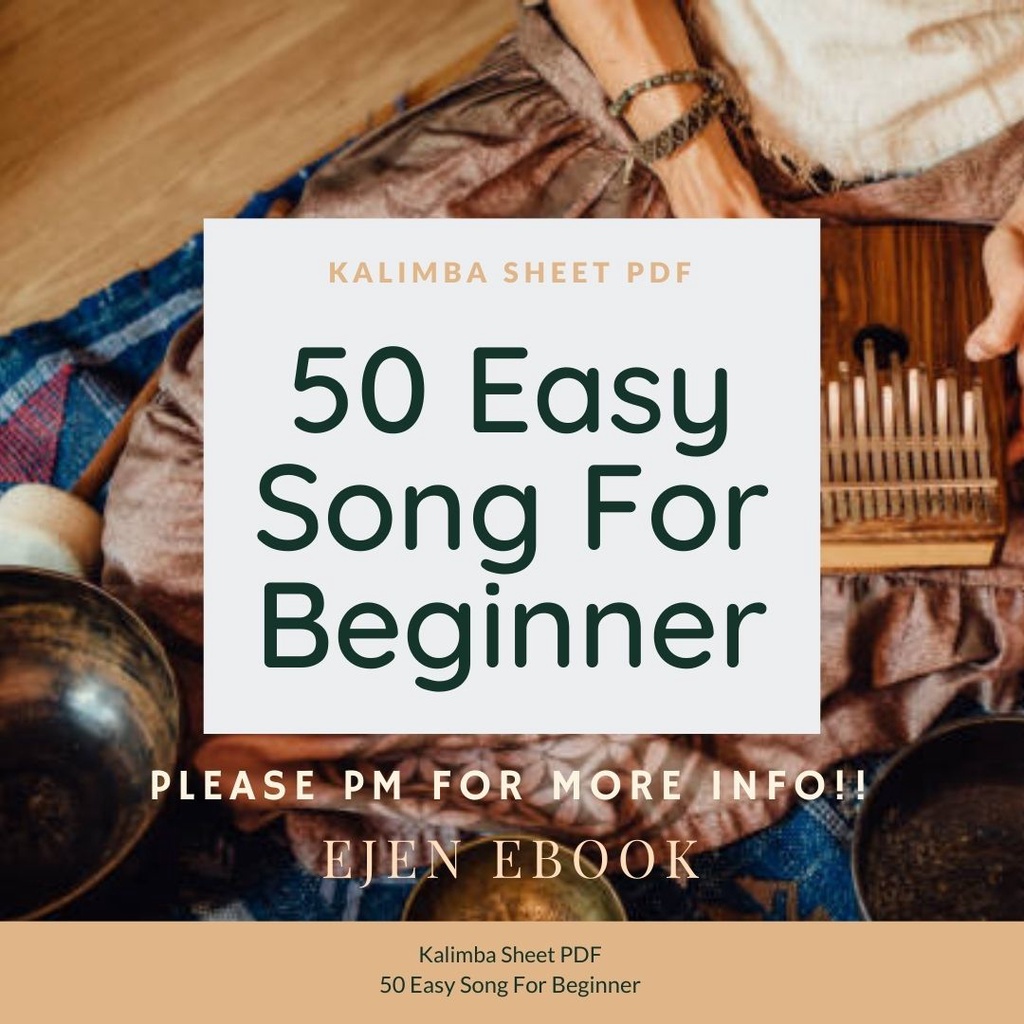 [PDF] Kalimba Notes 50 Easy Songs for Beginner | Music Sheet Kalimba ...