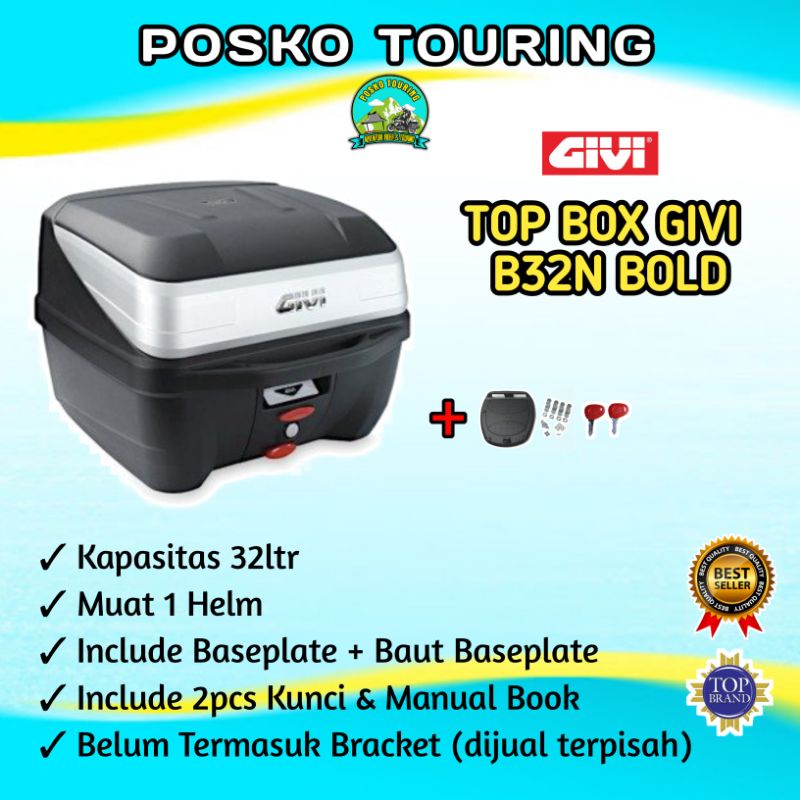 Givi B32 B32N Bold Top Box | Verza Beat Scoopy Vario Box | Bandung Touring Motorcycle Box ...