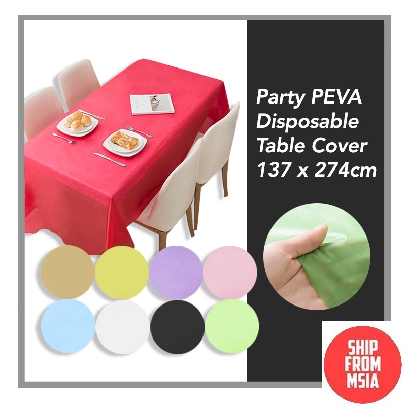 137x274cm Large Disposable PEVA Party Table Cover Cloth Decoration ...