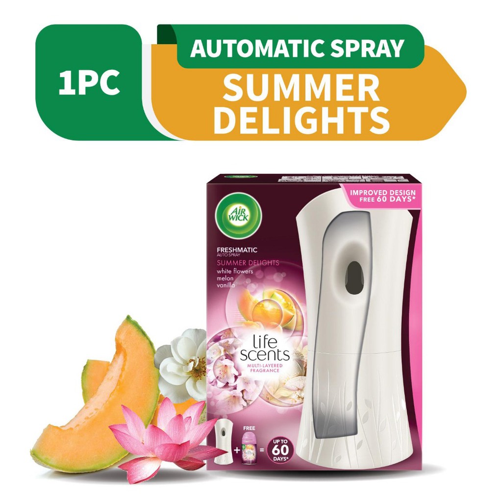 Air Wick Life Scents Air Freshener Automatic Spray Starter Kit (Summer ...