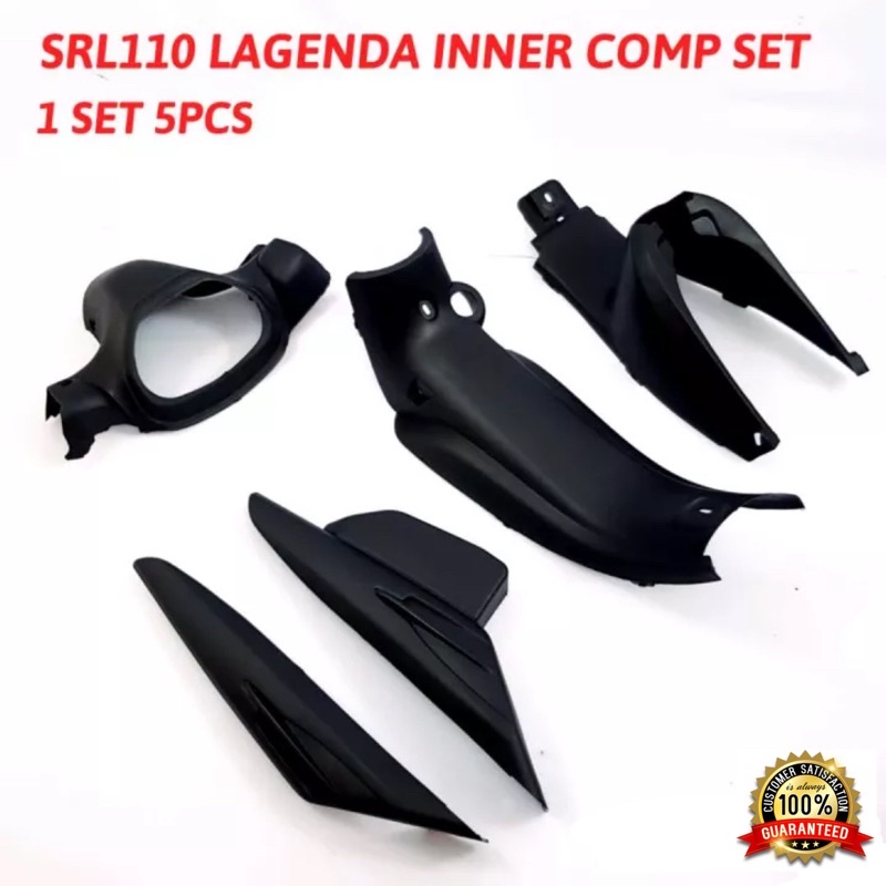 SRL 110 Z / SRL 110 ZR / SRL 110 YAMAHA LAGENDA MATT BLACK INNER COVER ...