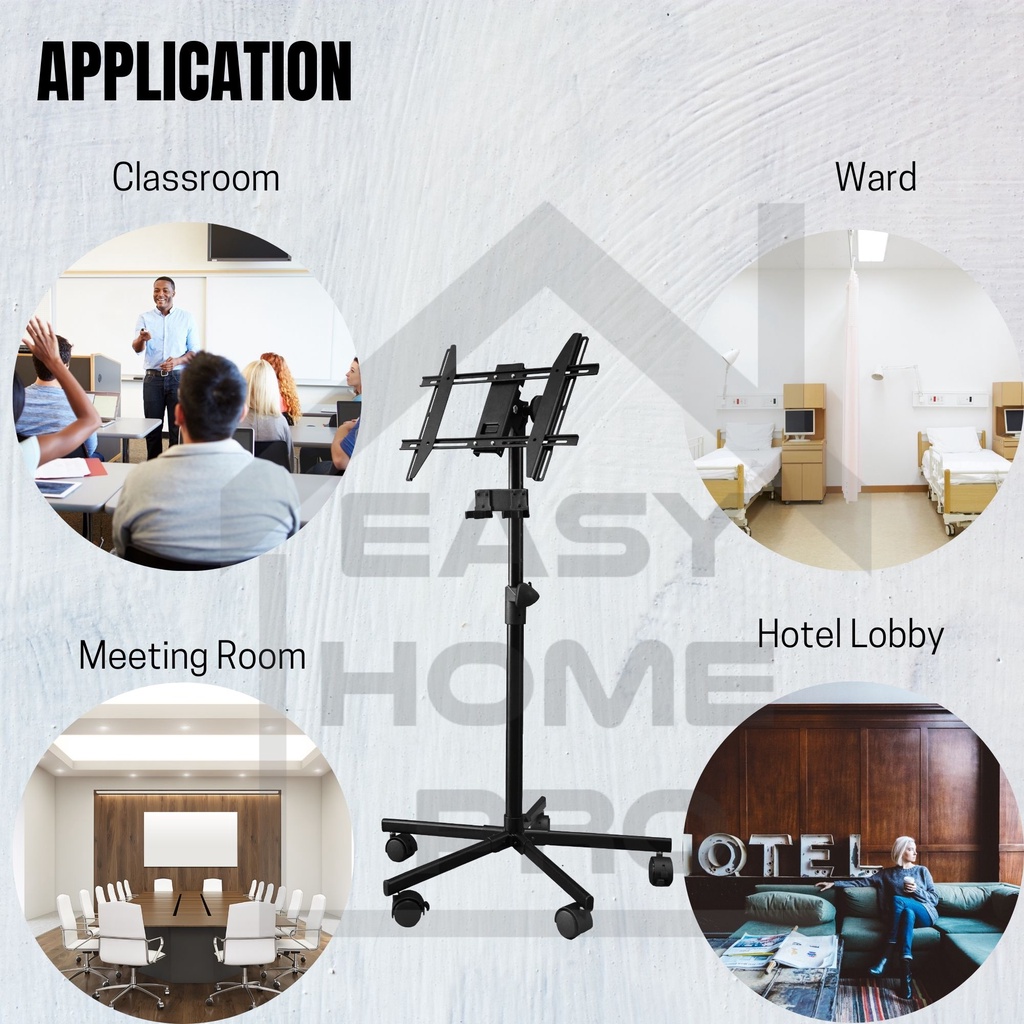 TRANSAUDIO TVS-802L LED TV Stand Monitor TV Stand Mobile TV Stand ...