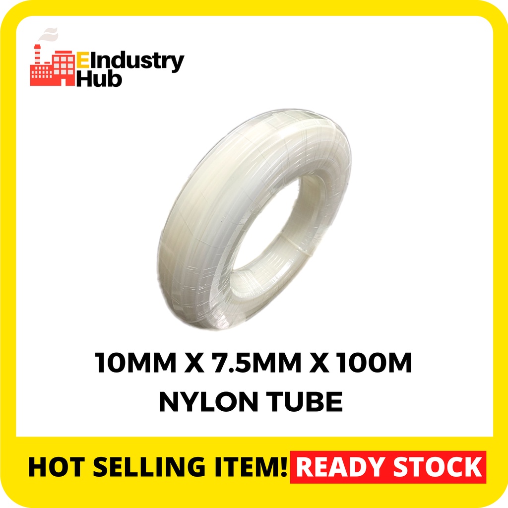 10mm x 7.5mm x 100m (Roll) High Pressure Nylon Tubing, Nylon Tube, Nylon Air Tube, Nylon Hose ...