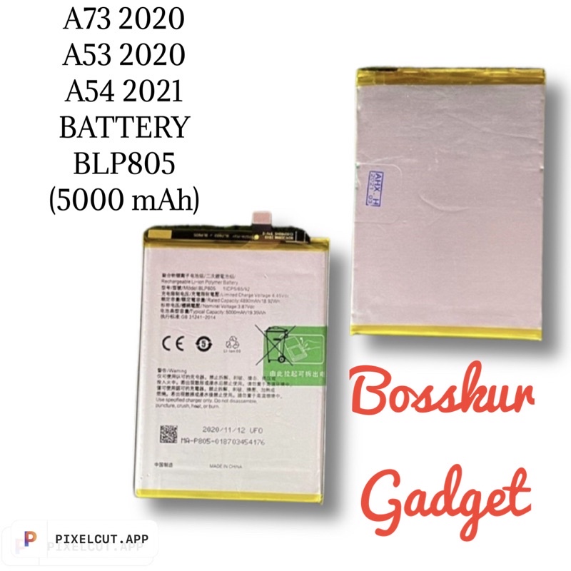 OPPO A73 2020 / A53 2020 / A54 2021 / A16 /A74 4G BATTERY BATERI BLP805 ...