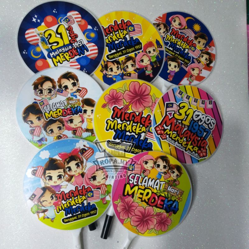 Hand Fan With Pen (Merdeka Edition) ready stock | Shopee Malaysia